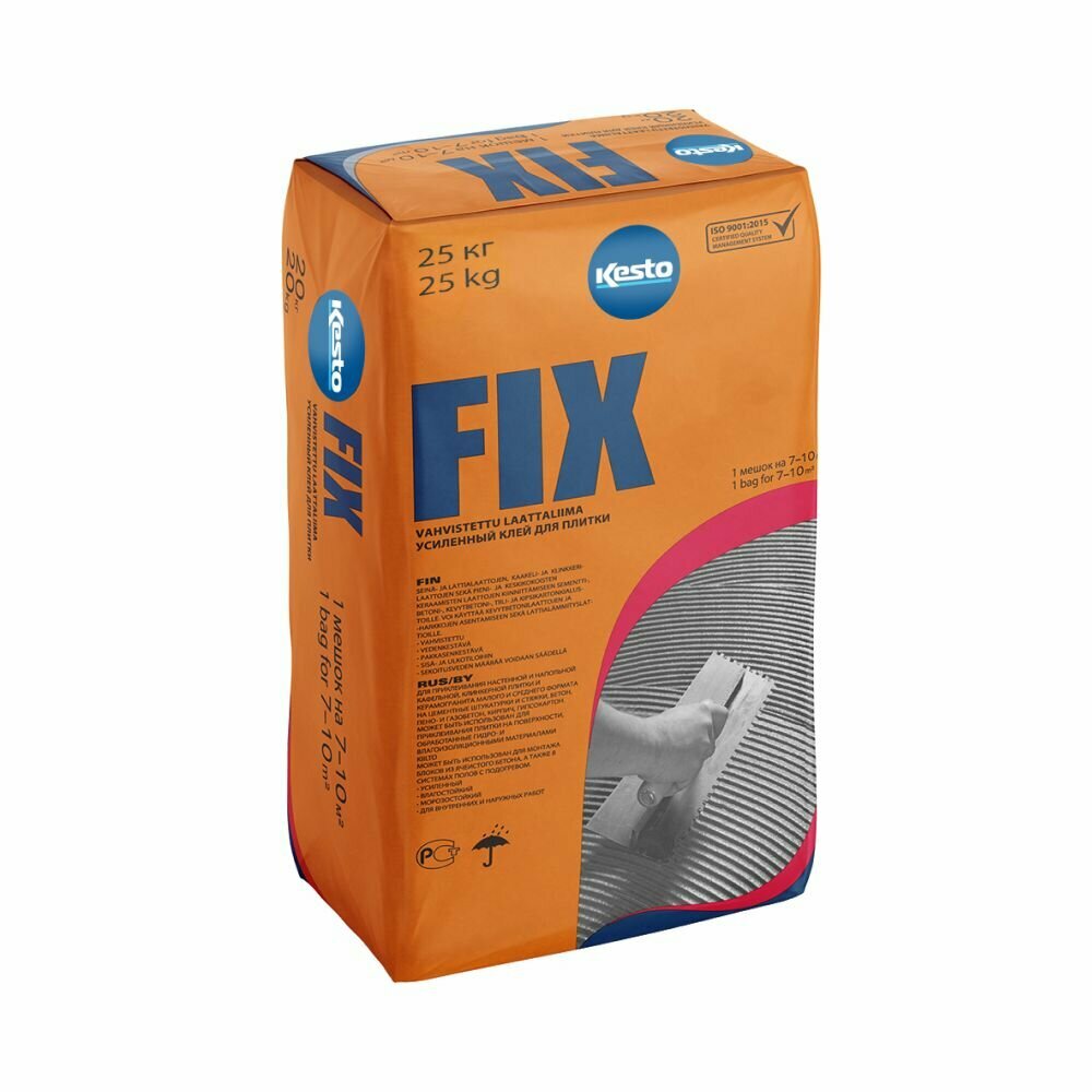 Клей Kesto Fix C1 TE, для плитки, влагостойкий, морозостойкий, 25кг