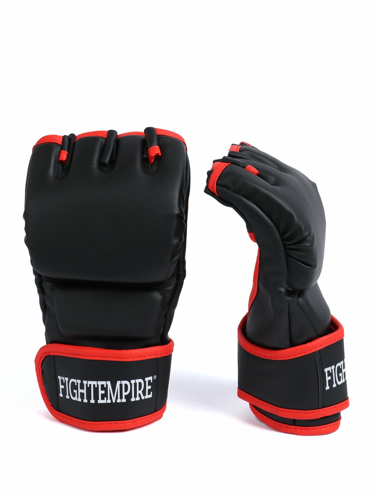 Перчатки FIGHT EMPIRE , для ММА , тренировочные , размер M , цвет черный , красный
