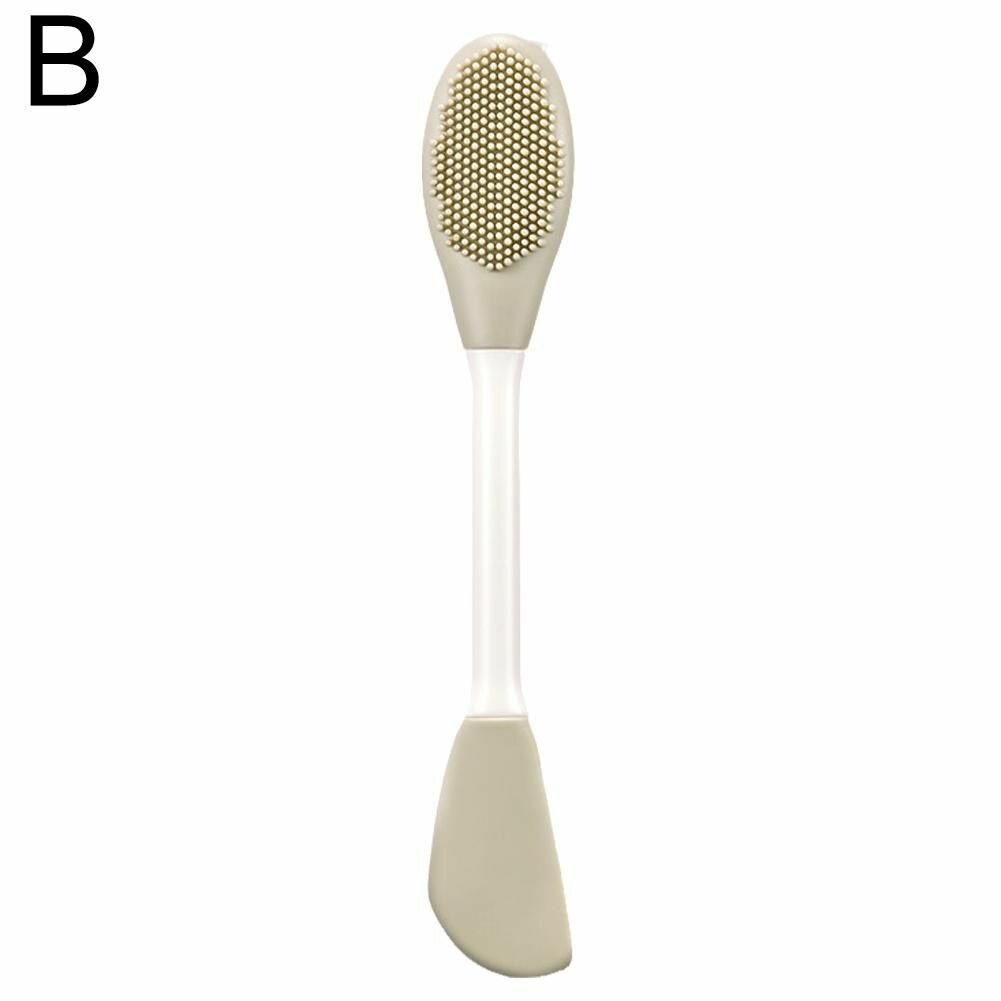 Двусторонняя силиконовая кисть для очищения макияжа, подходящая для крема-маски для лица