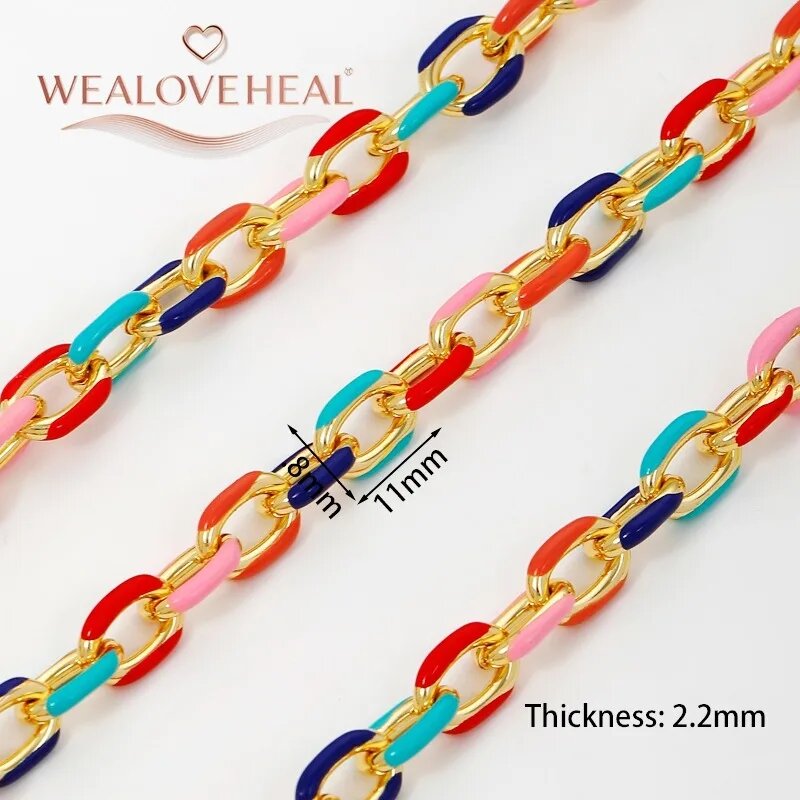 Цепочки WEALOVEHEAL из нержавеющей стали с позолотой 18К для рукоделия