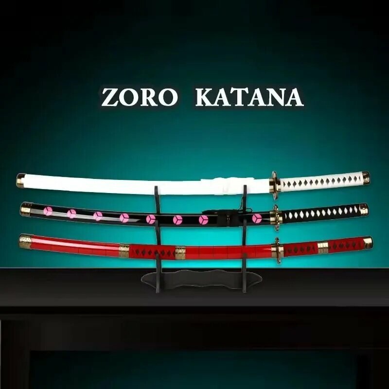 Аниме косплей катана 3 шт, Ророноа Зоро, Ван-Пис/One Piece, Деревянный 104 см, Катана из аниме, Реквизит для косплея