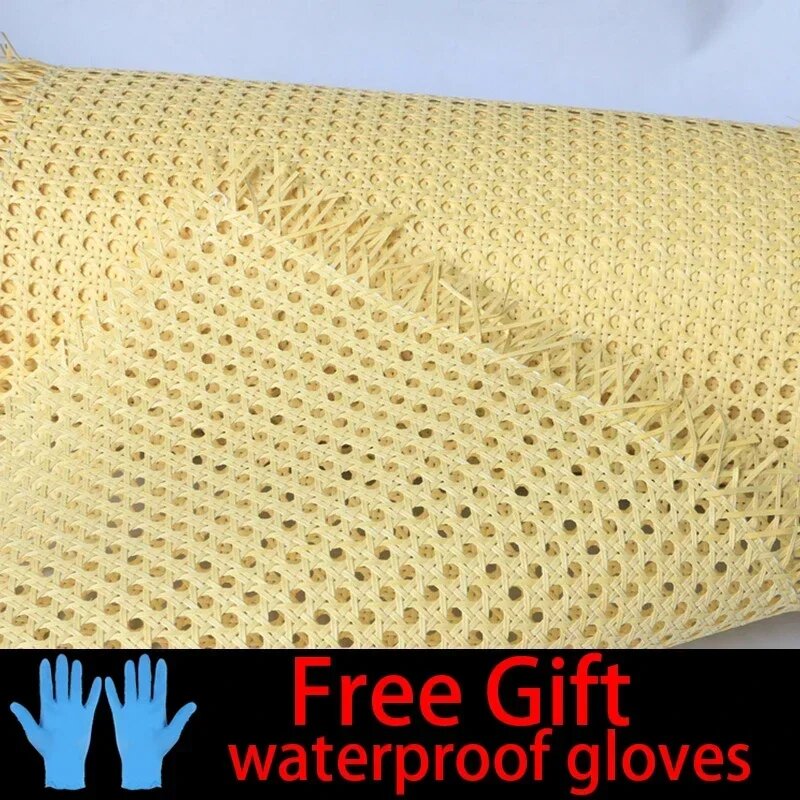 Индонезийское виниловое плетение, плетеная трость из ротанга, Светло-желтый, 30x60 cm, Yellow