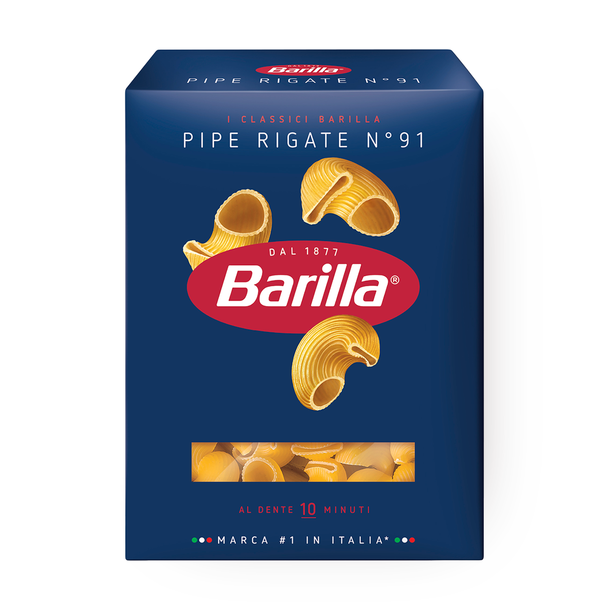 Макароны Barilla Pipe Rigate №91, из твердых сортов пшеницы, 450 г