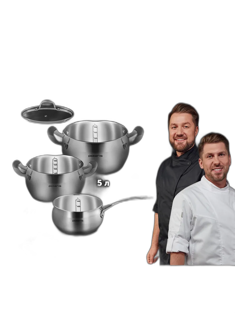Набор кастрюль Mela из нержавеющей стали 6 предметов