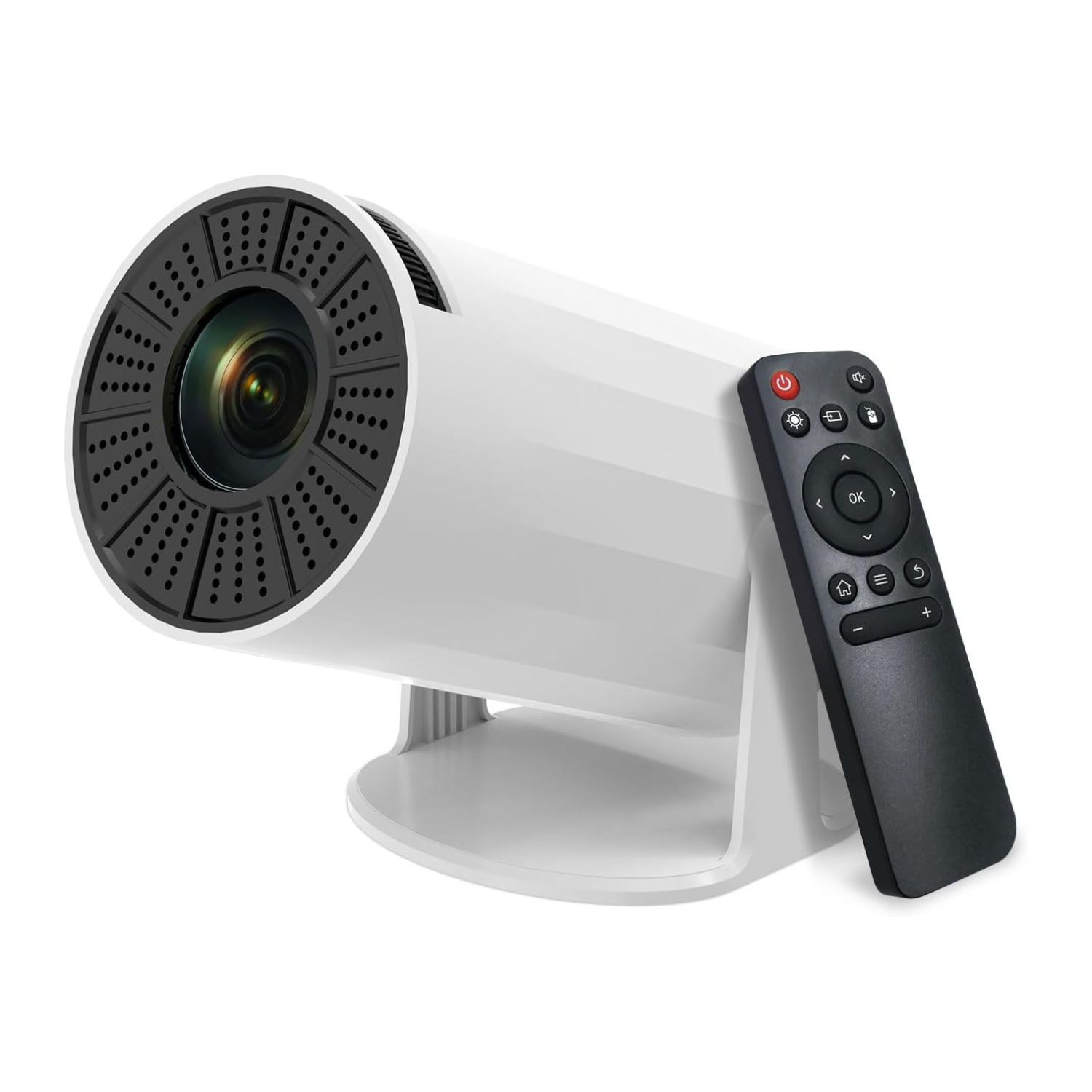 Проектор X8 MAX с поддержкой 4K декодирования Портативный Проектор Система Android 11.0 Wi-Fi 6 Bluetooth 5G Двухдиапазонный 180° Поворот Экран 130 дюймов Автоматическая трапециевидная коррекция Поддержка HDMI и USB Белый 150 ANSI люменов 1280x720p LED