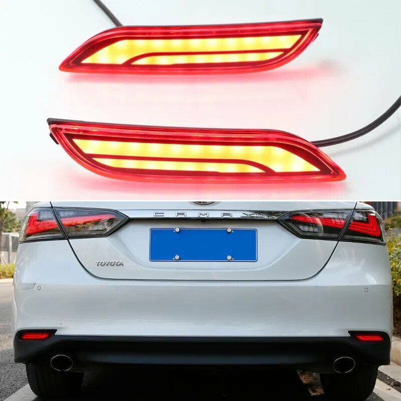 Вставки в бампер светодиодные Toyota Camry XV70 2018-2024