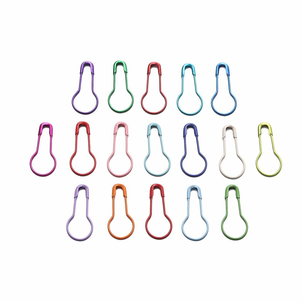 Маркеры для вязания, булавки для вязания металлические, крючки, маркировщик петель, 50 шт, размер 21.5х9.5 мм, цвет разноцветные