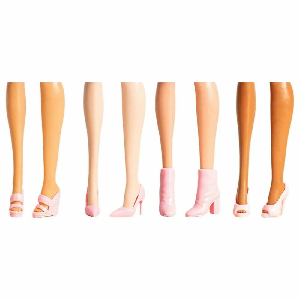 4 Пары кукольных розовых туфель на высоком каблуке длиной 29 см, обувь для куклы Барби