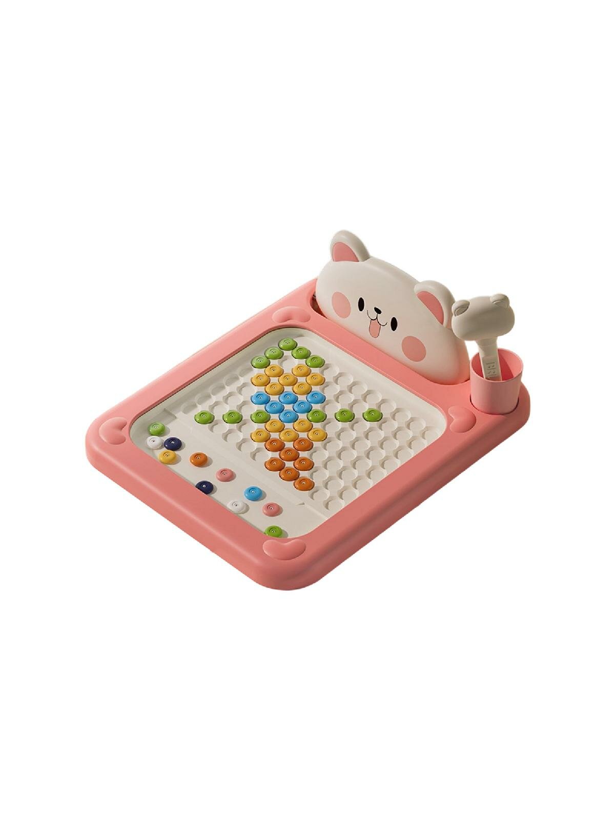 Мультяшная Магнитная доска Для рисования, Игривый Магнитный Блокнот для рисования для Детей, Удобный в переноске Магнитный планшет для рисования с ручкой, Доска для рисования Магнитными Точками, Обучающее снаряжение для малышей для мальчиков и девочек