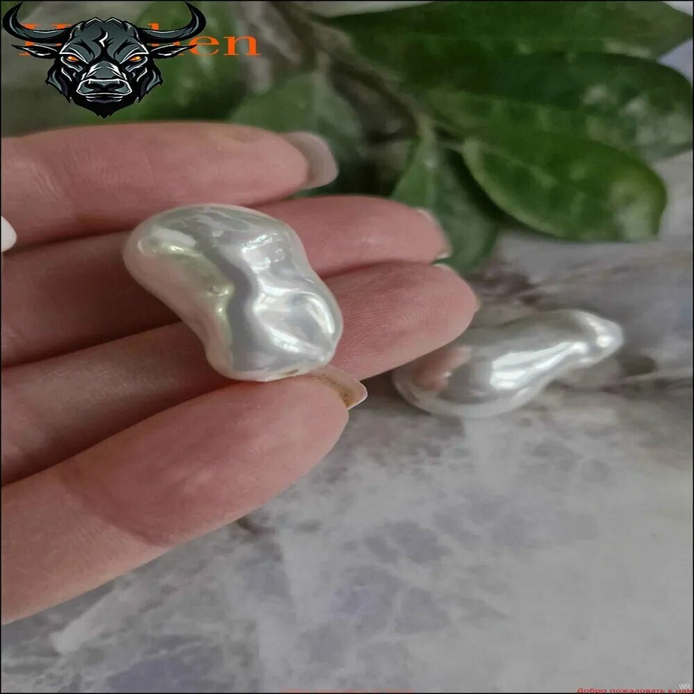 Барочный жемчуг Майорка 25х15 мм (2 шт)/крупные бусины