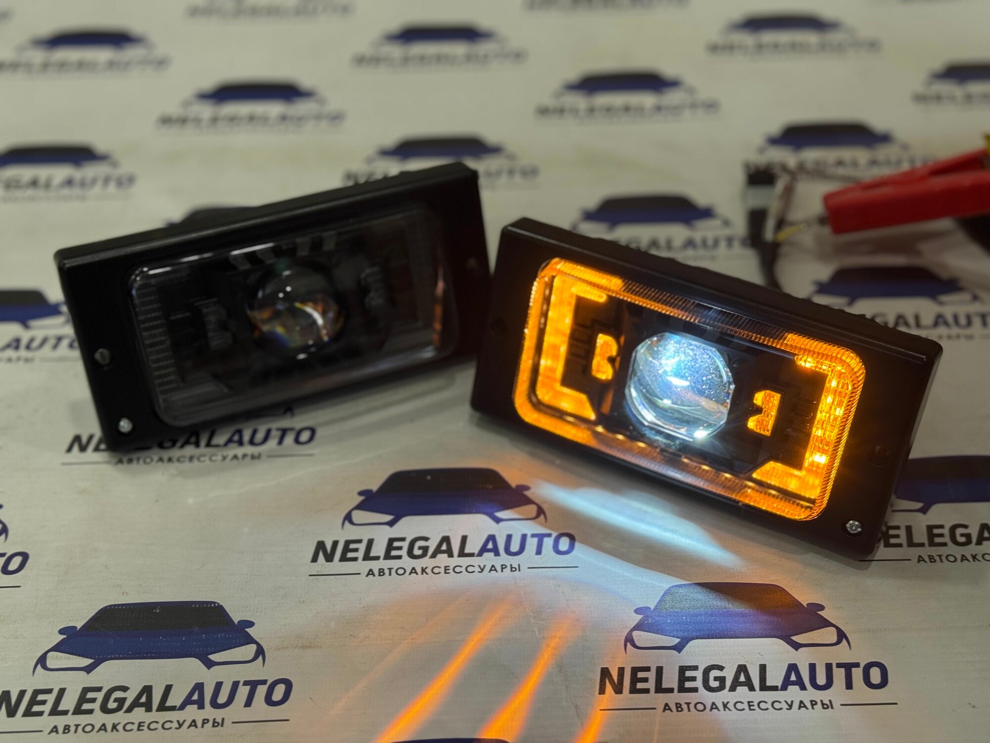 LED ПТФ с линзой 50w ДХО+Поворотник Ваз 2110 / 2114