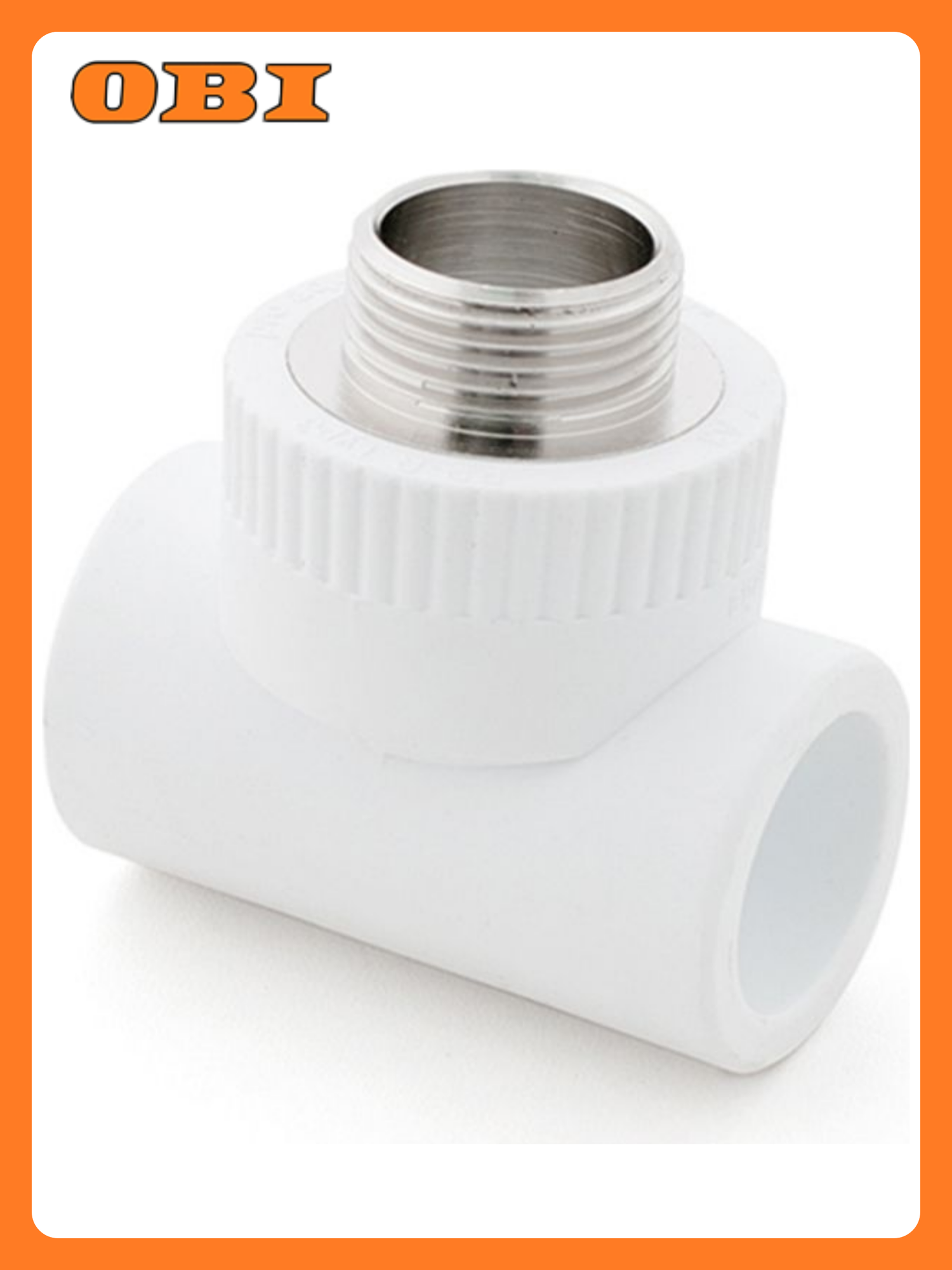 Тройник комбинированный PPR наружная резьба 20х 1/2, белый, RTP