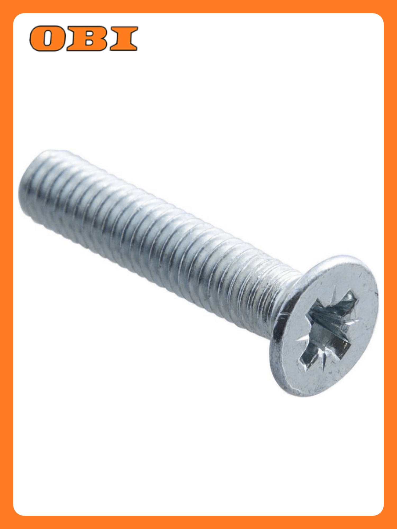 Винт DIN 965, сталь, оцинкованный, крестообразный, потайная головка, 5 шт