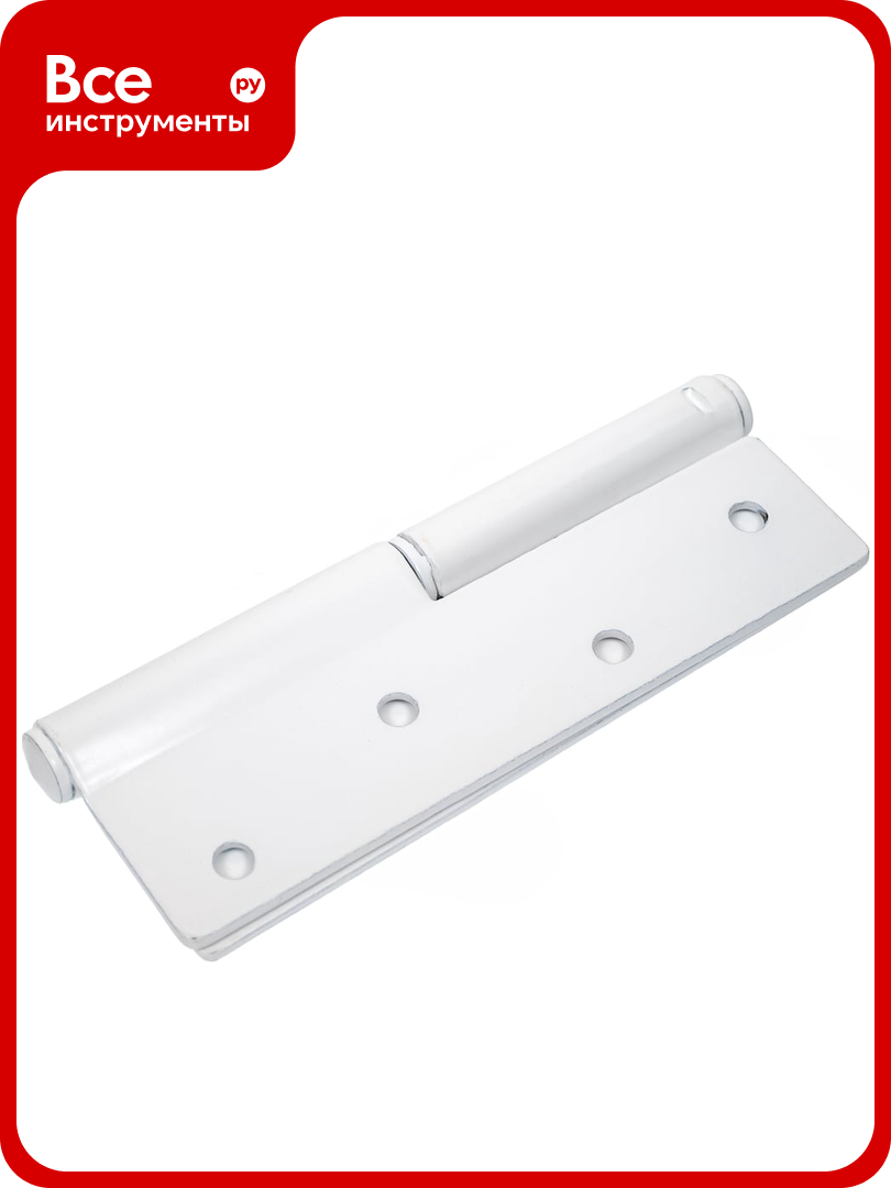 Накладная петля Домарт пн-120 правая, с простым запятником, белый 170991