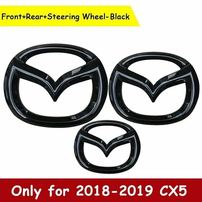3pcs Mazda 18-19 CX5 ABS автомобиль передний эмблема задний значок