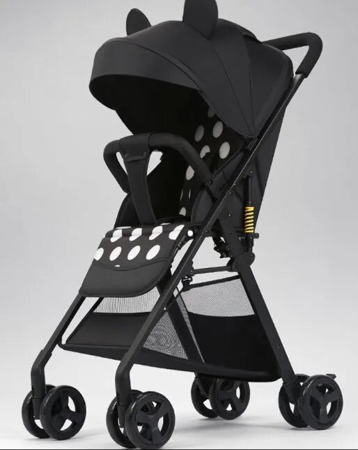 Легкий детский кресло (с возможностью складывания одним движением, ребенок может сидеть или лежать, высокая подножка)