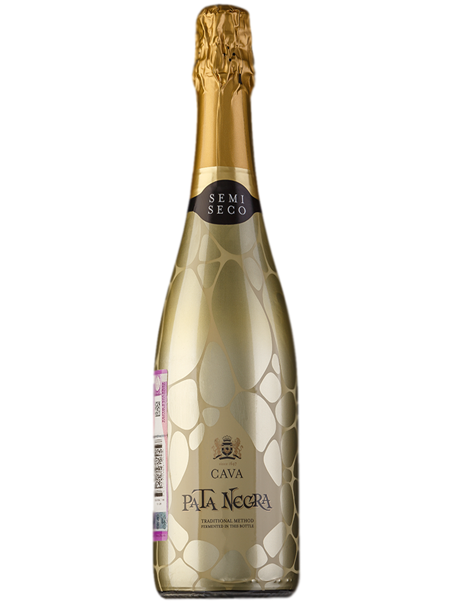 Вино игристое Pata Negra Cava Semi-Seco, белое, полусухое, 0,75 л