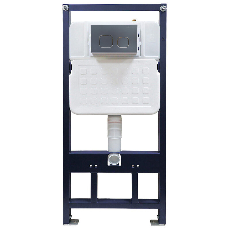 Инсталляция для унитаза Azario New-TS AZ-TS006T с кнопкой AZ-ABS-002-GG сатин