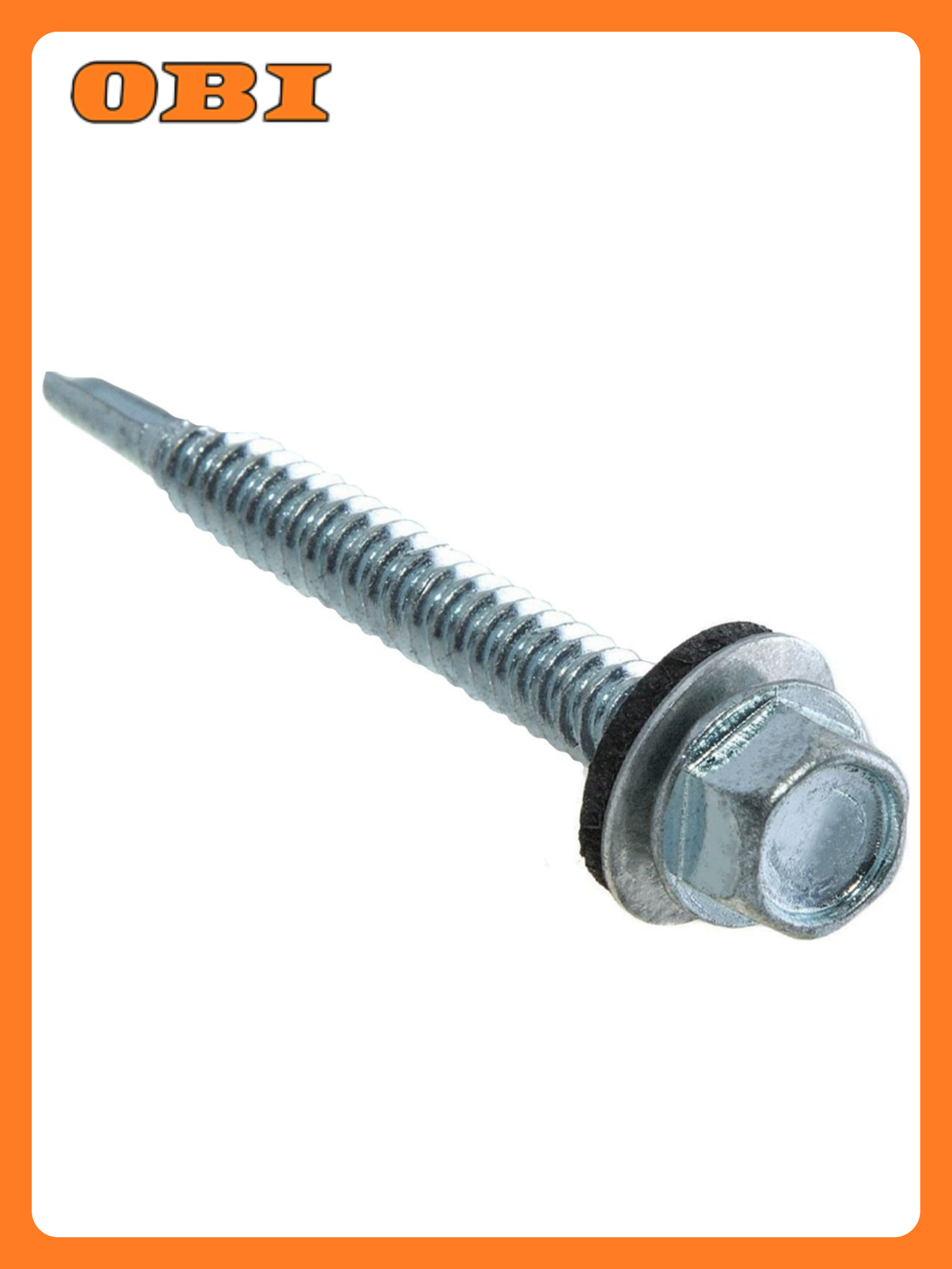 Саморезы Стройбат 6,3x38 мм шестигранные кровельные белый цинк 7 кг