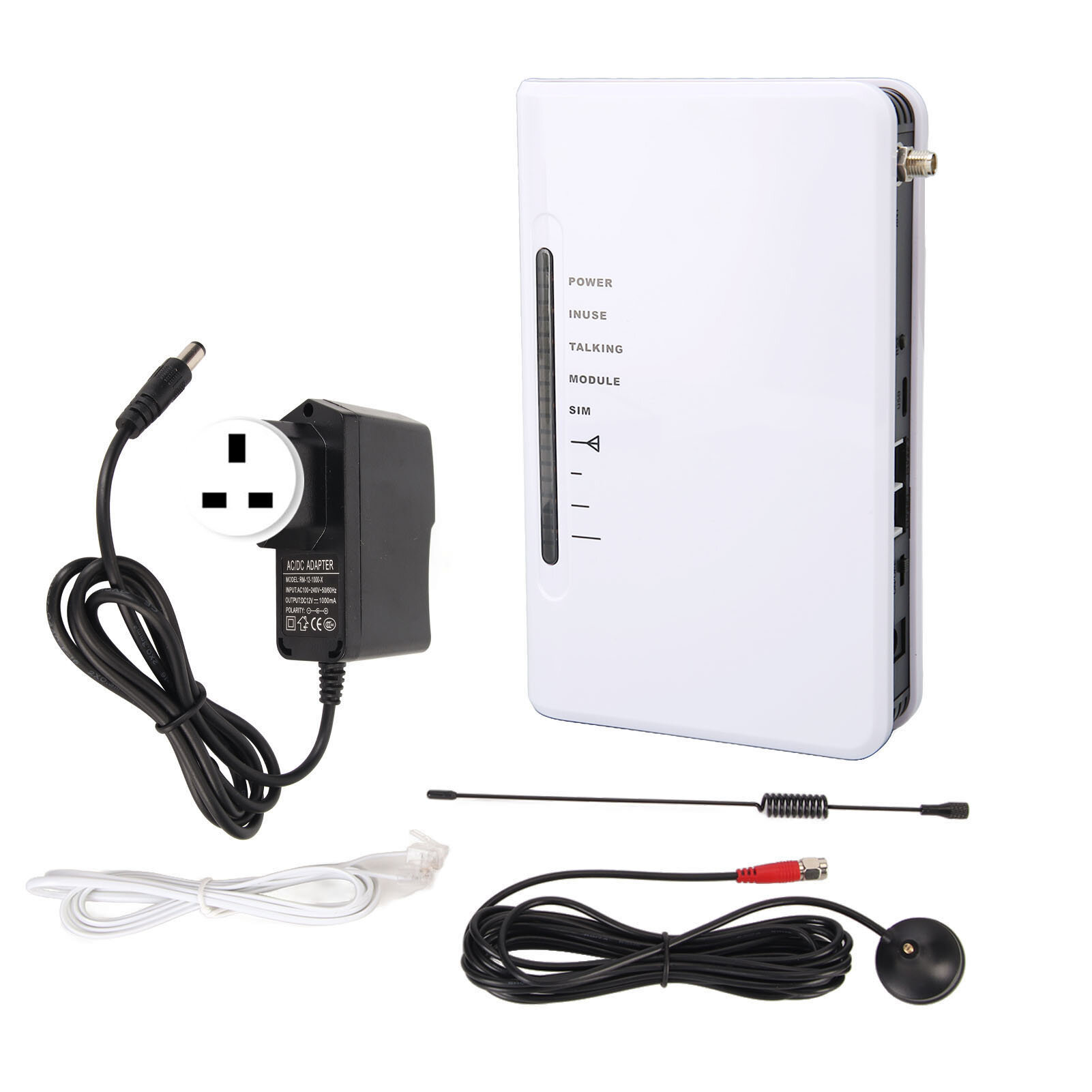 Стационарный беспроводной терминал с поддержкой четырех диапазонов 4G GSM, антиподальный сигнал, настольный телефон для офиса и магазина, вилка 100–240 В (Великобритания).