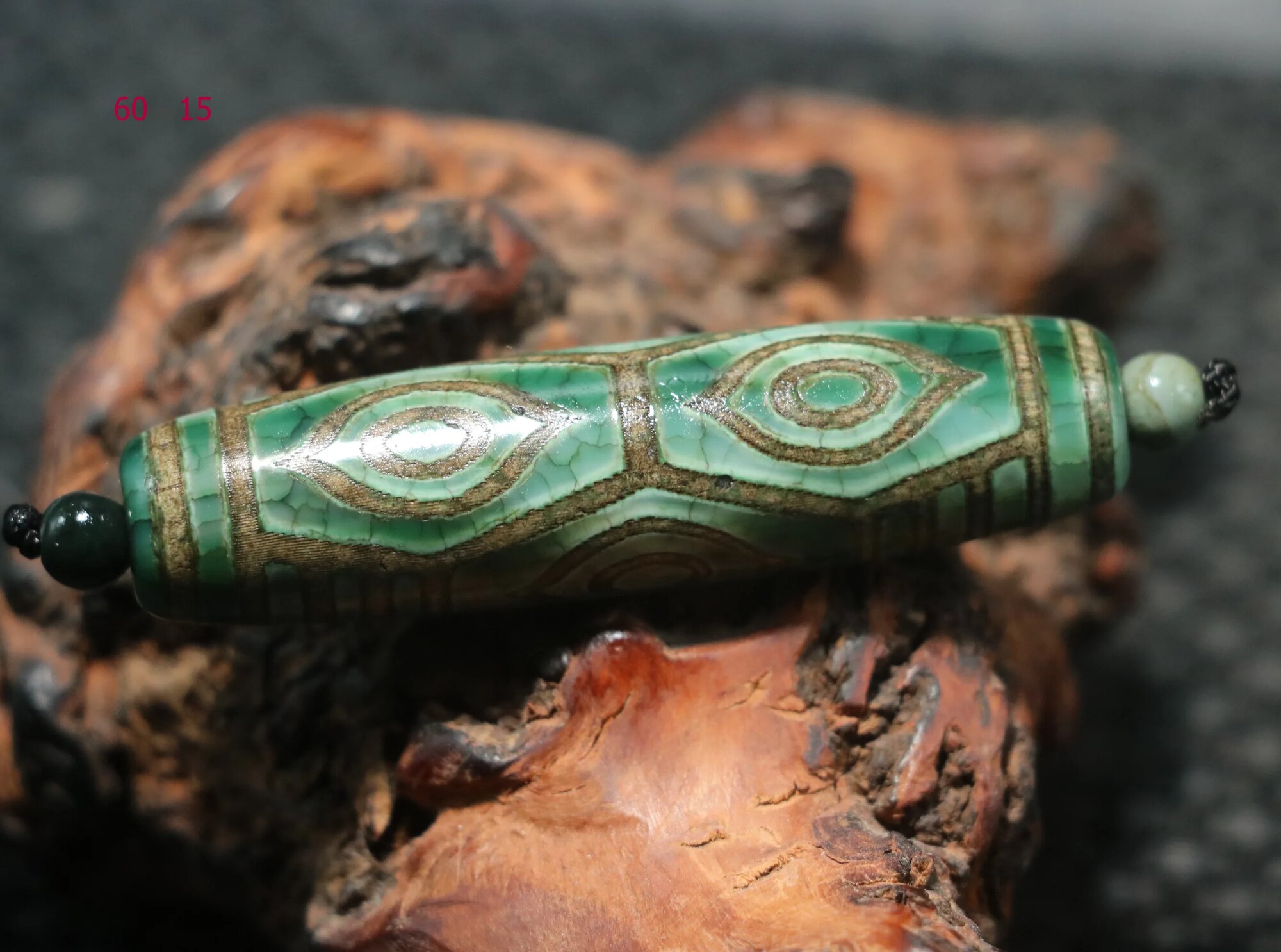 Уникальный стиль, уникальный узор, энергетический тибетский топ, старый агат, зеленый цвет, 6, амулет из бисера Dragon Eyed dZi SS168, талисман UPD0914A117