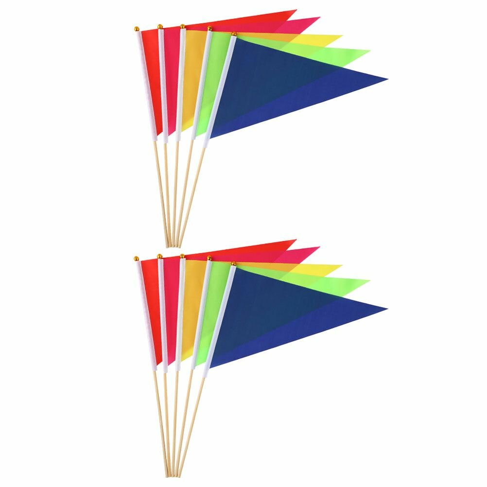 10 Штук Яркие Маркеры Флаги Для Сада Двора Размер 30.00X21.00X14.00Cm