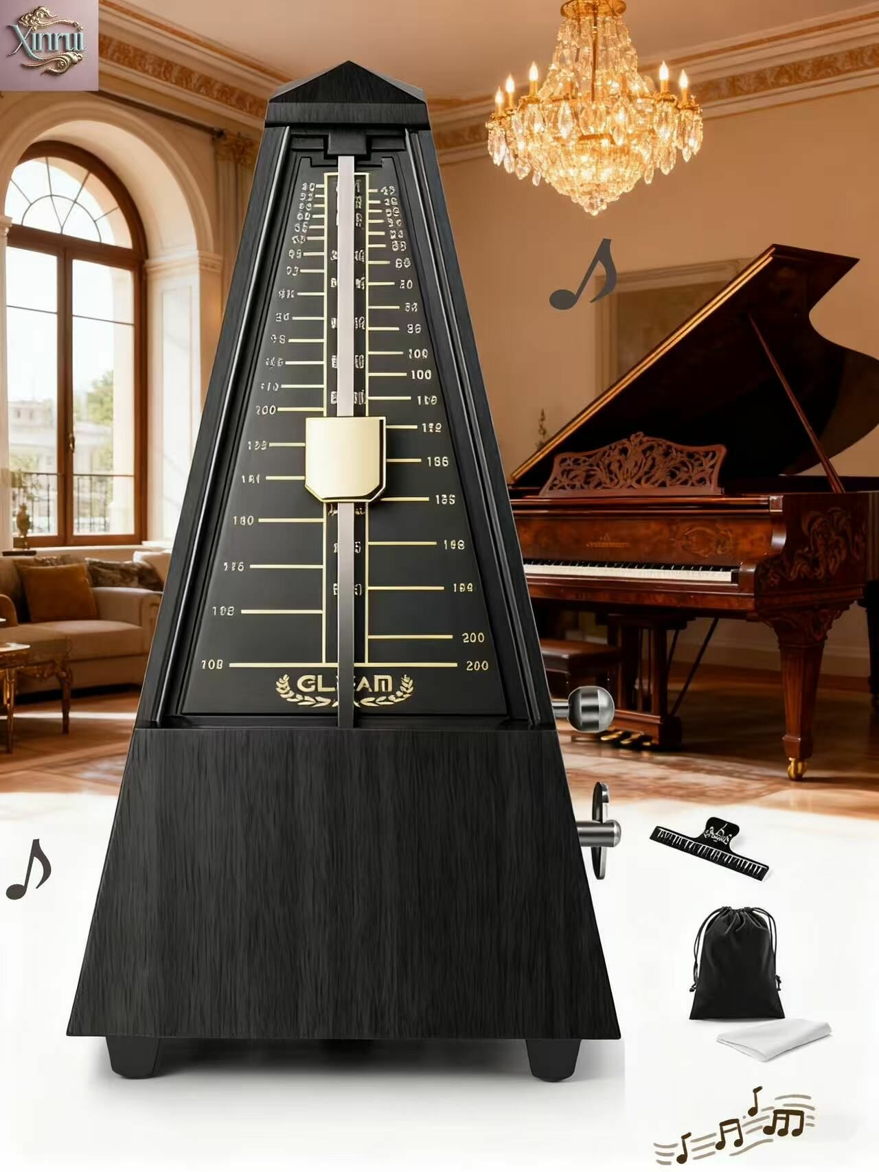 Механический метроном, черный