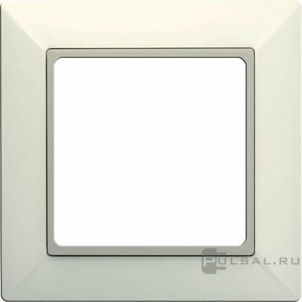 Рамка Jung EP481 1 пост вертикальная горизонтальная пластмасса слоновая кость ECO profi