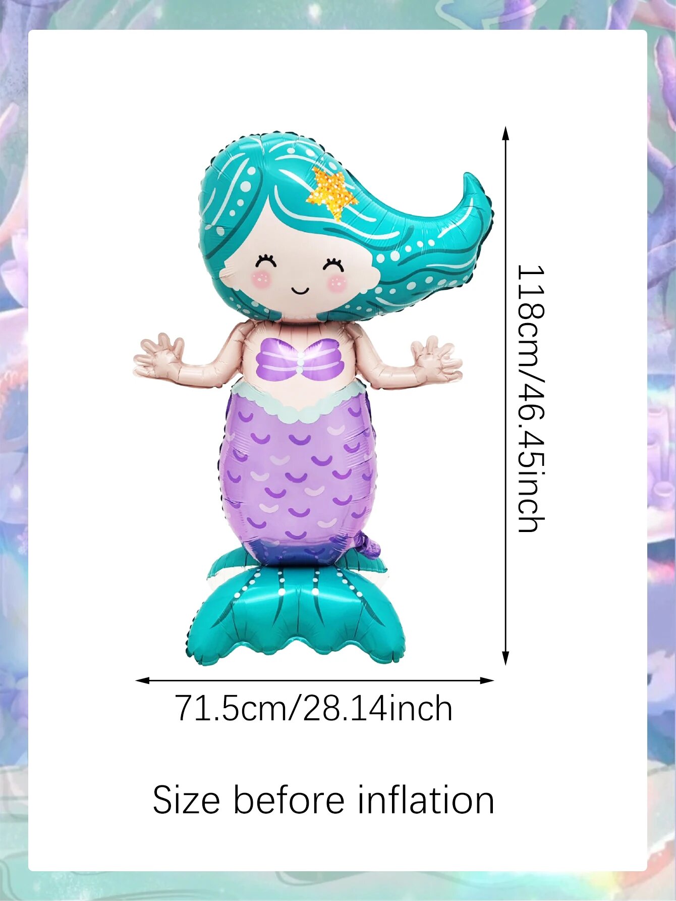 Фольгированный шар русалка, 1pc Mermaid, Цвет: 1pc