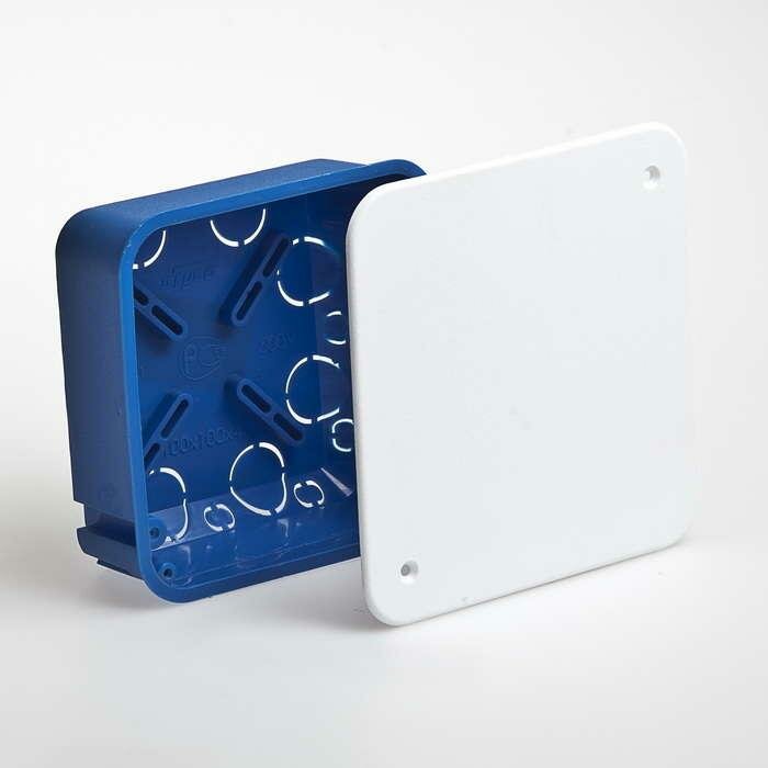 Коробка распределительная RUVinil TYCO, с крышкой, 100х100 мм, для монтажа в гипрок, пластиковая, скрытой установки