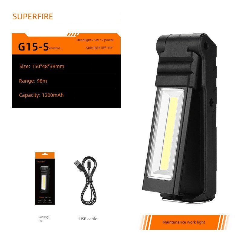 Рабочий фонарь Shenhuo, складной, сверхъяркий светодиодный фонарь для авторемонта с магнитом, перезаряжаемый фонарь для