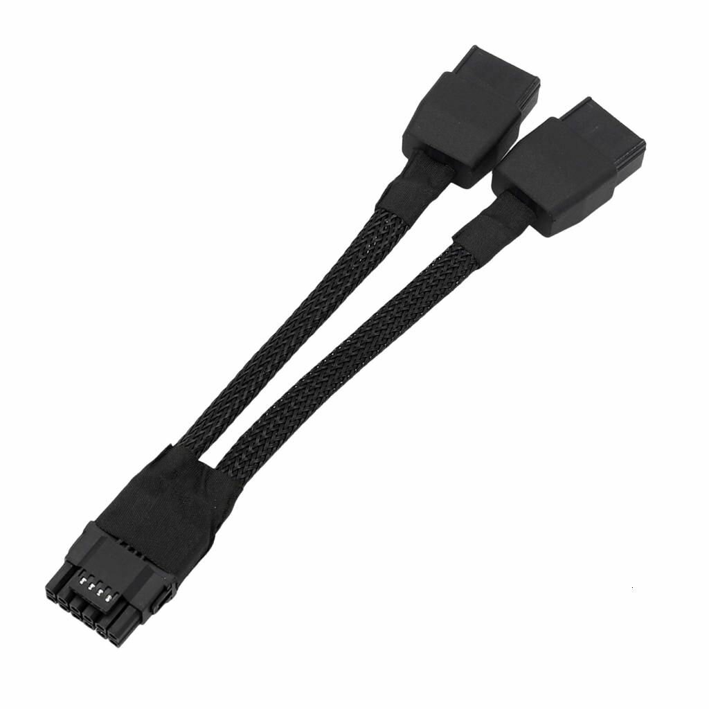 Адаптер 2x8Pin на 16Pin PCIe с защитой от перегрузки 600Вт, 15cm