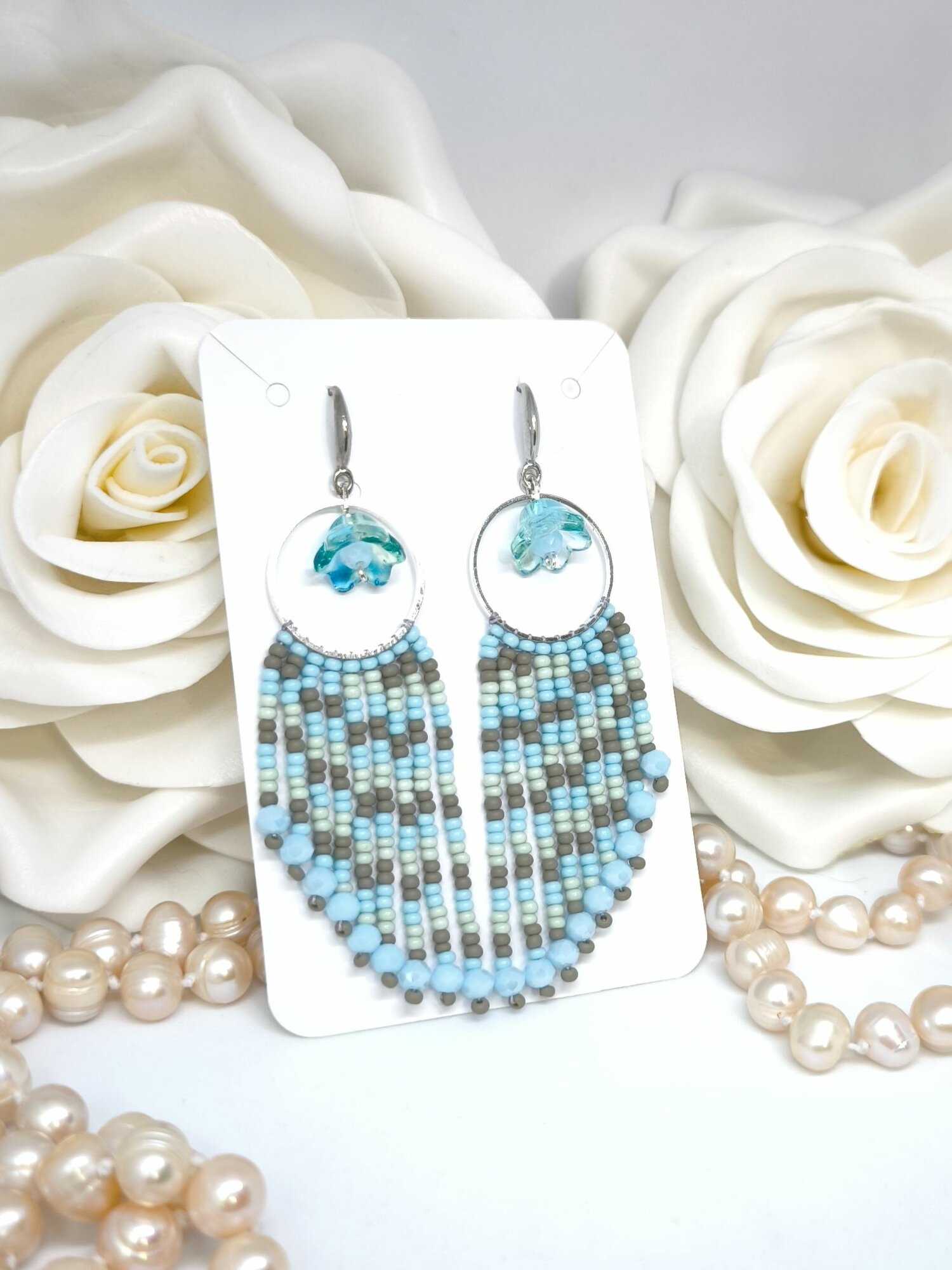 Серьги, стекло