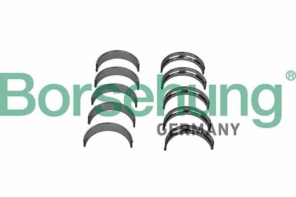 Комплект вкладышей Borsehung B11329 комплект 10 шт, Audi A3, A4, A5, A6, Q3, TT, Skoda Octavia, Superb, VW Amarok, CC, EOS, Golf, Jetta, Multivan, Passat, Tiguan, Transporter 1.8 TSI, TFSI, 2.0 TSI