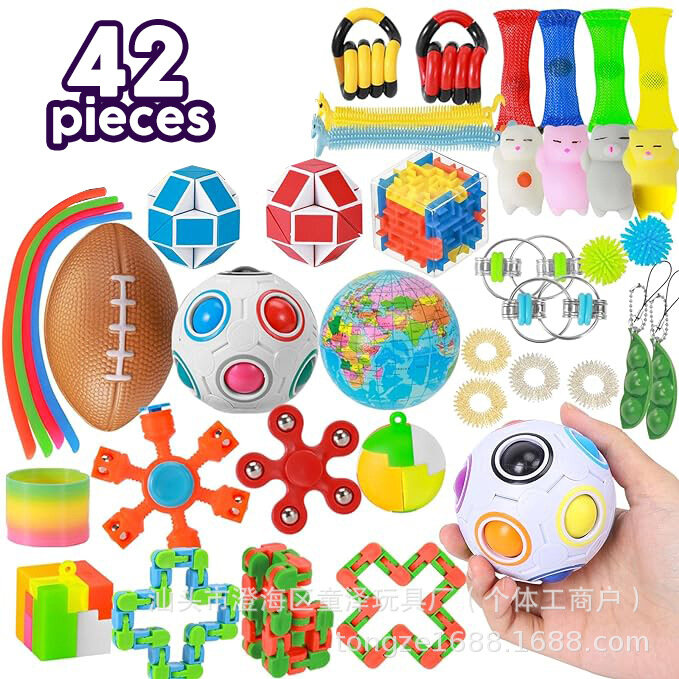 Игрушки антистресс-набор подарков для вечеринок 24-секционная цепочка кубик-антистресс виноградный шарик