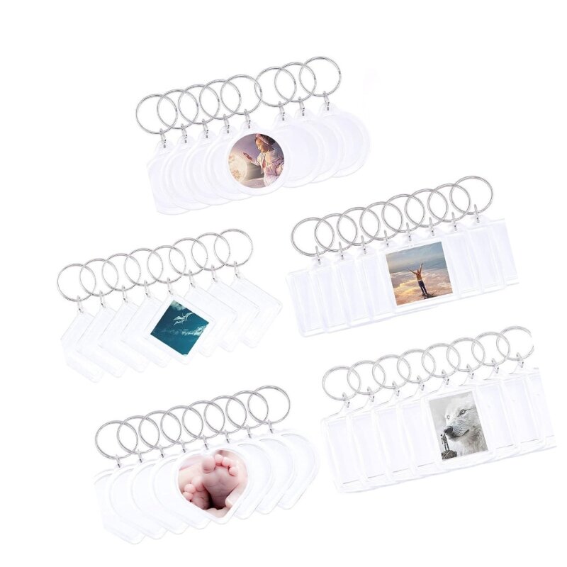 Акриловое кольцо для ключей ручной работы DIY с подвеской в виде фоторамки материальный пакет