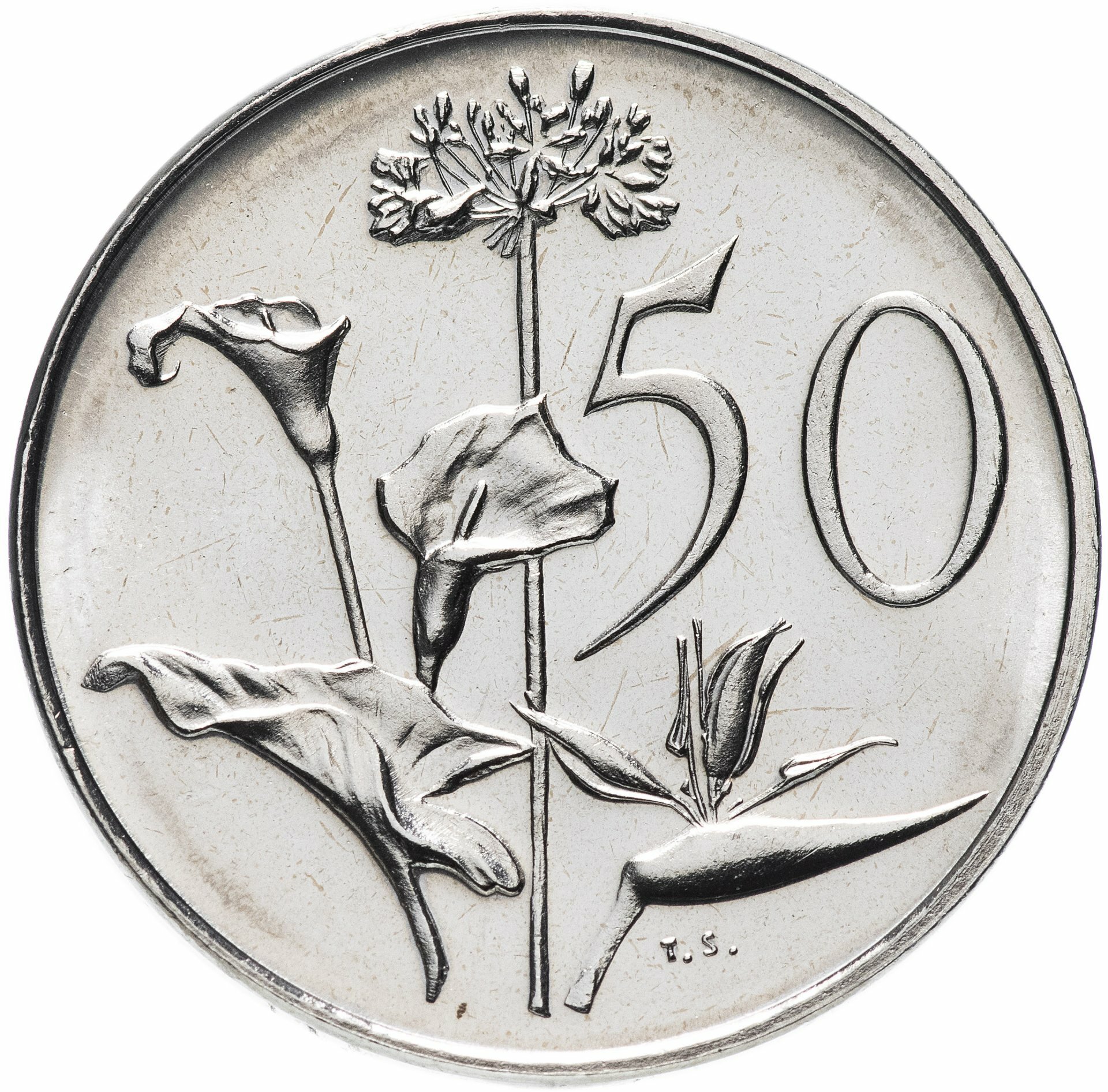 ЮАР 50 центов cents 1980, Никель, в сохранности UNC