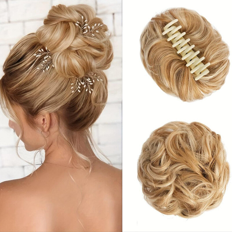 Прическа в виде пучка, аксессуар для волос, пухлый натуральный пучок, ленивый пучок, зажим для волос, реалистичный натуральный пучок, аксессуар для волос