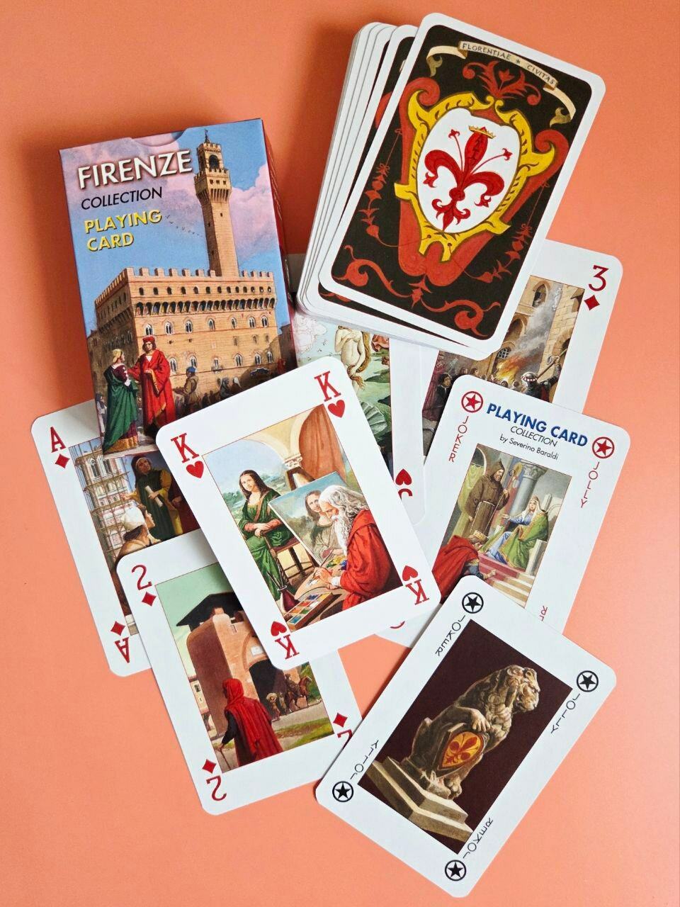 Игральные карты Lo Scarabeo "Флоренция", коллекционный дизайн, 54 карты, 58x88 мм — фото 1