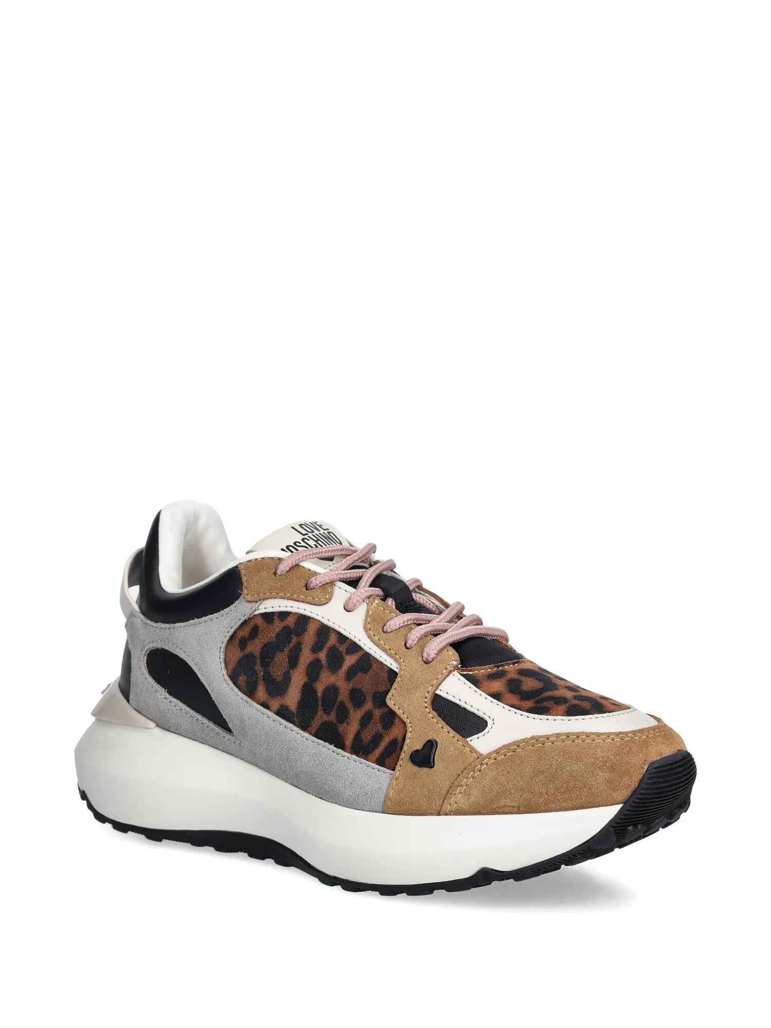 Кроссовки LOVE MOSCHINO Leopard-print sneakers, размер 38, brown — фото 1