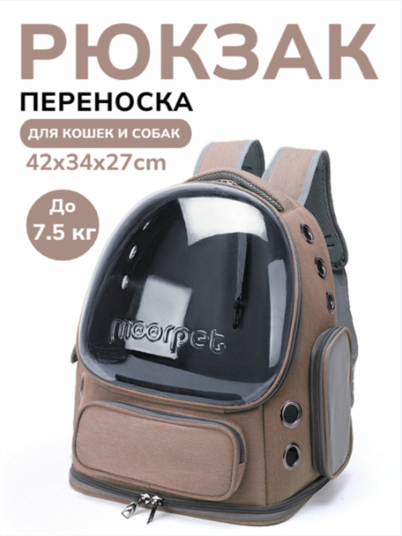 Рюкзак переноска для кошек и собак мелких пород