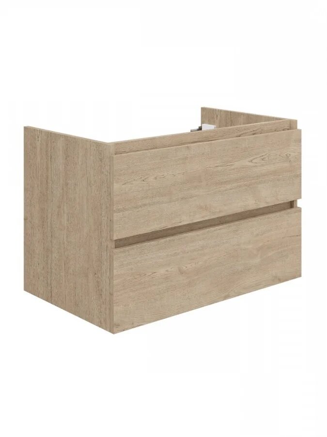 Тумба под раковину без столешницы Teymi Laina 75 подвесная, светлое дерево, матовая, из МДФ, тумба для ванной, с ящиками