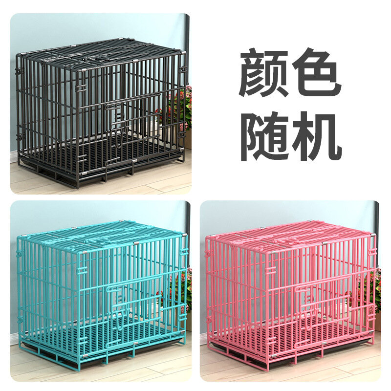 Экстра толстая клетка для собак с нержавеющей стальной проволокой и световым люком, клетка для собак Тедди, клетка для кошек, клетка для кроликов, складная клетка для домашних животных для маленьких и средних собак