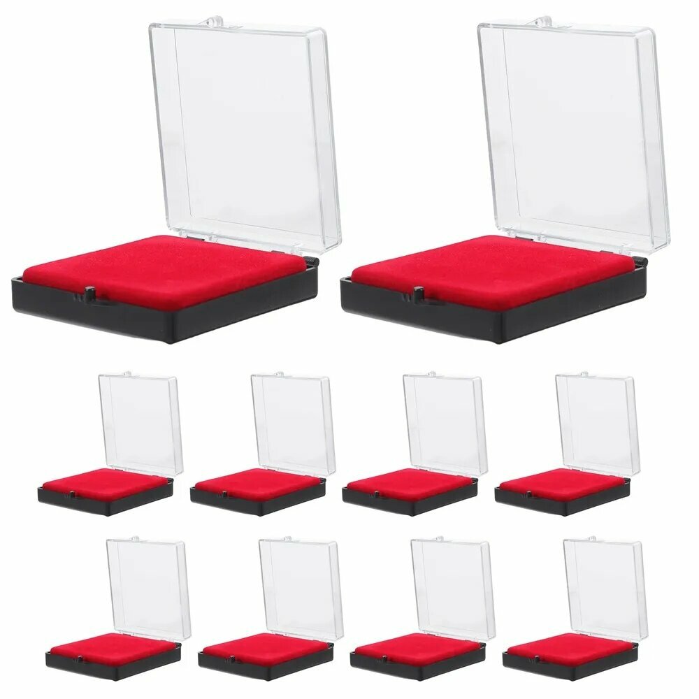 Набор из 10 пластиковых футляров для медалей и значков с мягкой защитой для хранения ценных аксессуаров