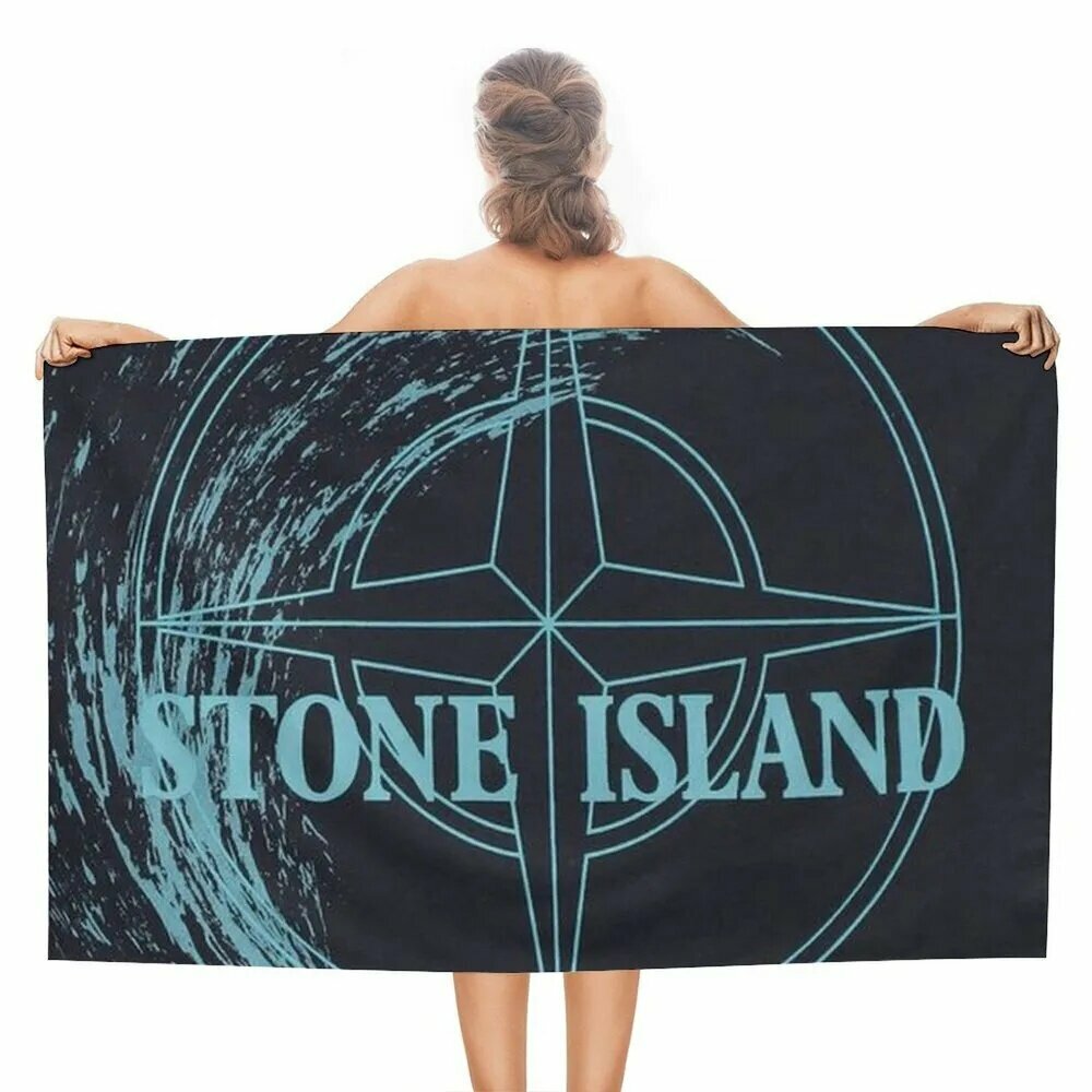 Stone Island Полотенце для ванной, Лавсан, 80x130 см, разноцветный, 1 шт.