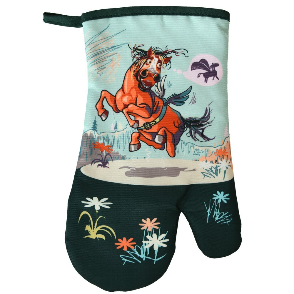 Прихватка-Рукавица Мультидом "Савраска", 17x27 см, хлопок/полиэстер 1 шт