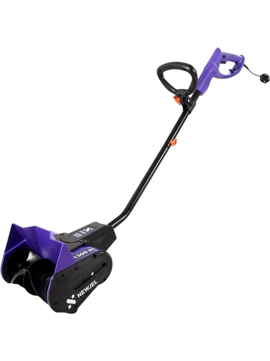 Снегоуборщик электрический NEWJEL NJ40101 1.3 кВт, ширина захвата 30 см, выброс 9 м, бесщеточный, пластиковый шнек