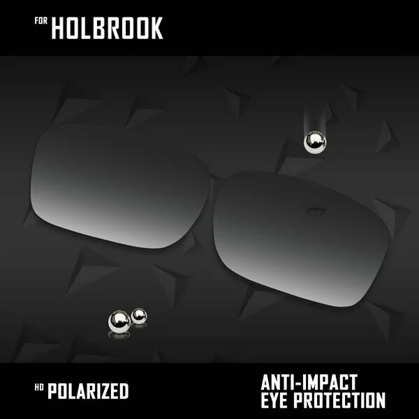 Линзы OOWLIT для Oakley Holbrook OO9102, поляризационные, разноцветные Grey Gradient, Черный
