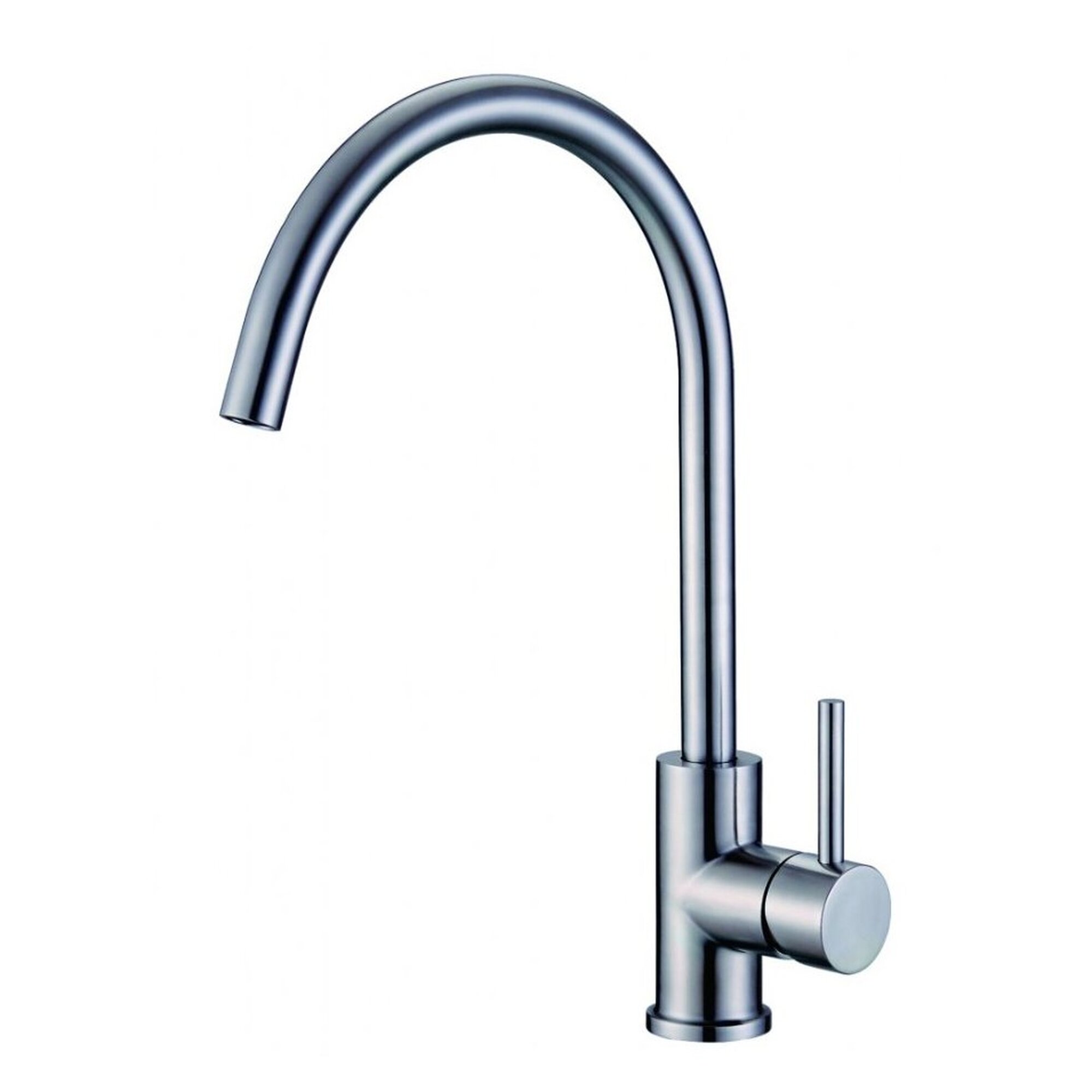 Смеситель BelBagno BB-LAM03-IN, нержавеющая сталь, поворотный излив, сатиновое покрытие