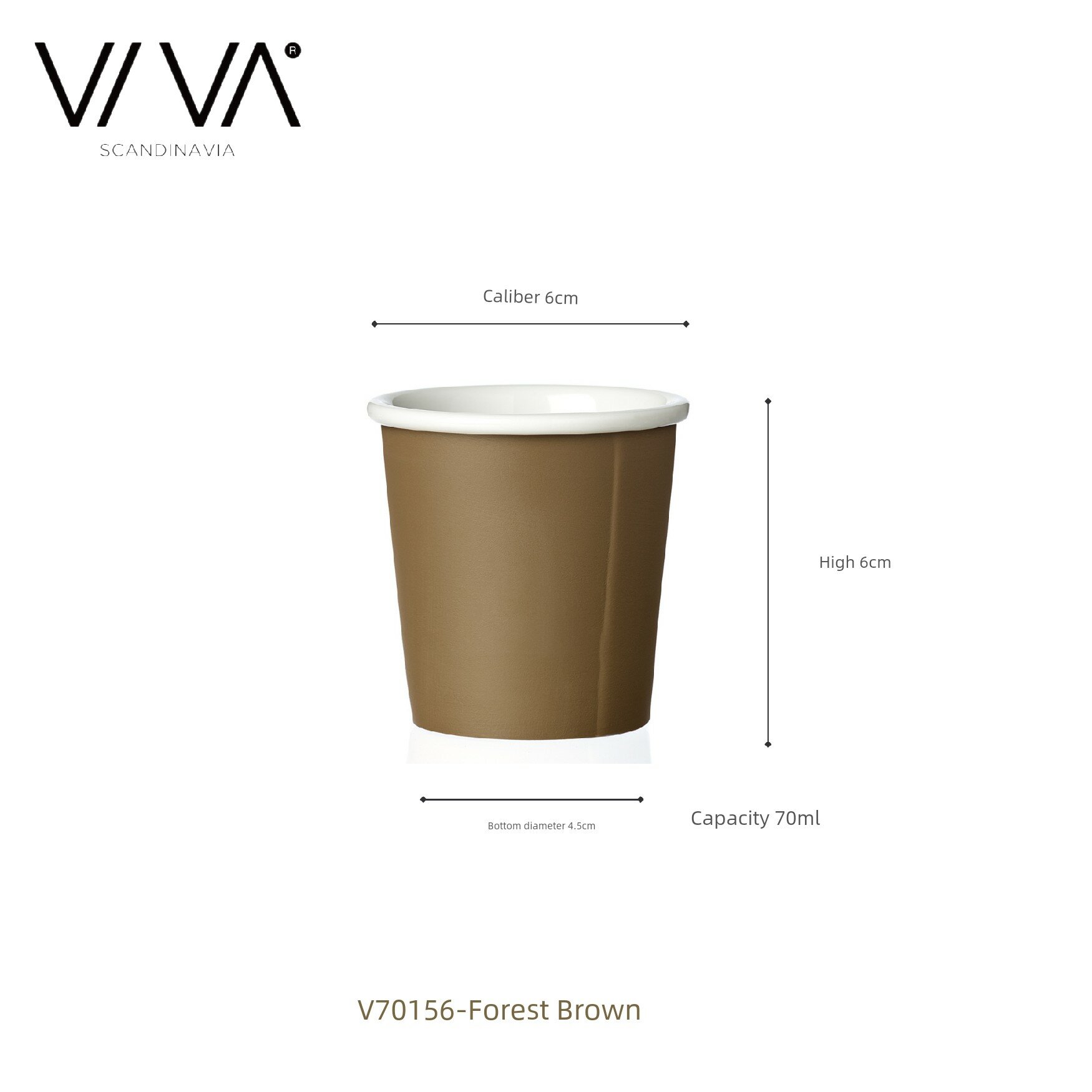 Керамическая кружка VIVA (Дания), матовая глазурованная, имитация бумажного стакана, термостойкая, для чая и кофе